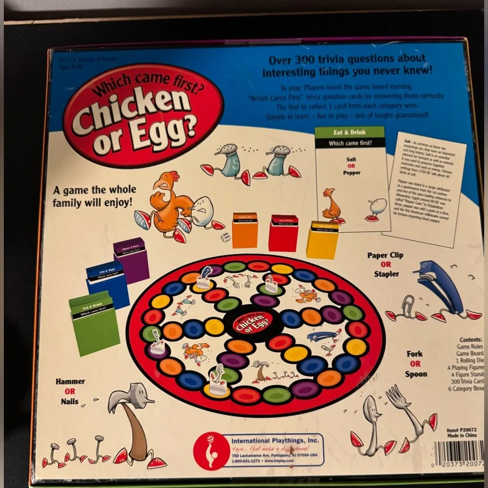 international playthings | Games | Chicken Or Egg Trivia Board Game ...